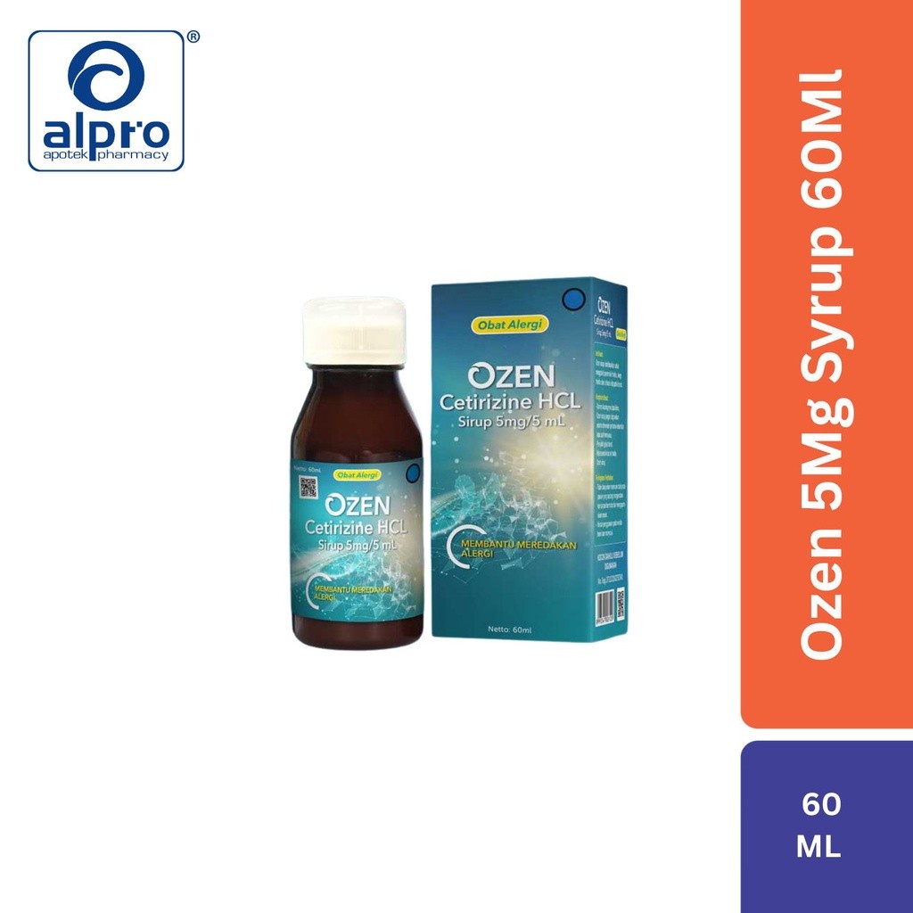 Jual Ozen 5mg Syrup 60ml - Obat Alergi & Rinitis Anak | Shopee Indonesia