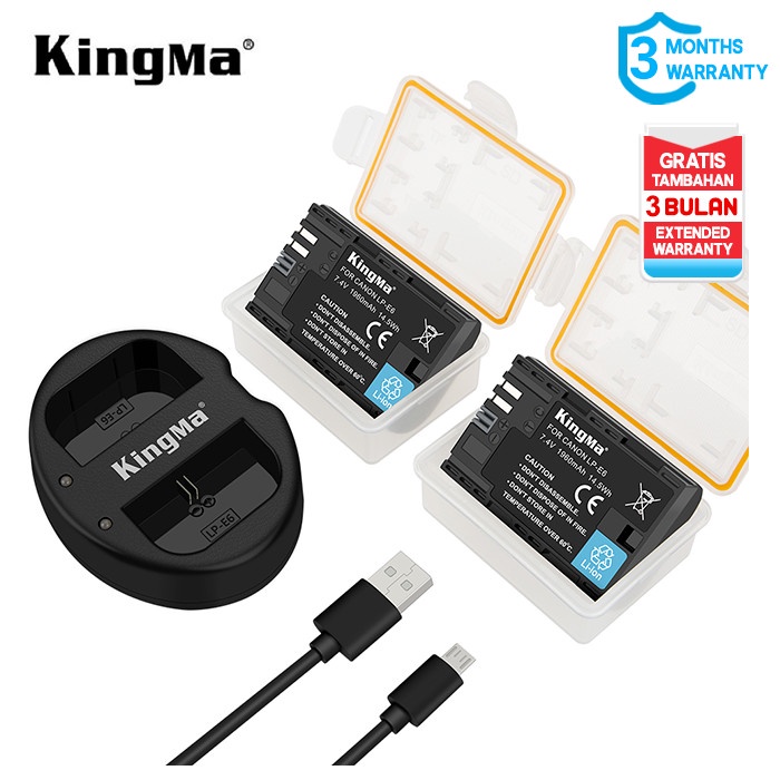 Jual Kingma Kamera - Baterai Kit Kingma Canon Lp-E6 / Lp-E6N 2-Pack Dual Charger - Resmi ...