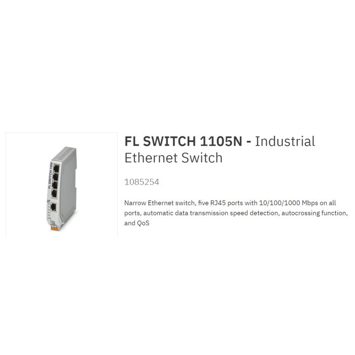 Jual Phoenix Contact FL SWITCH 1105N 1085254 Industrial Ethernet Switch ...