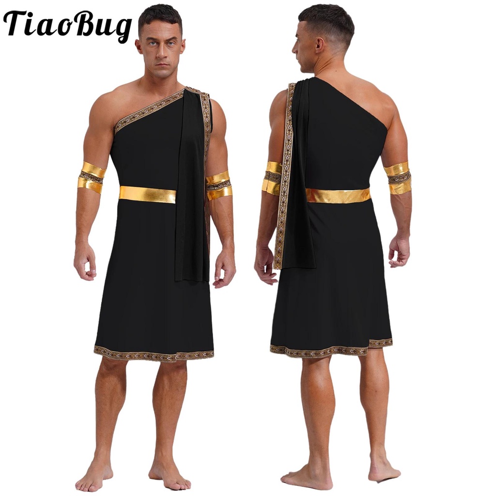 Jual Mens Ancient Greek Toga Roman King Prince Cosplay Costume ...