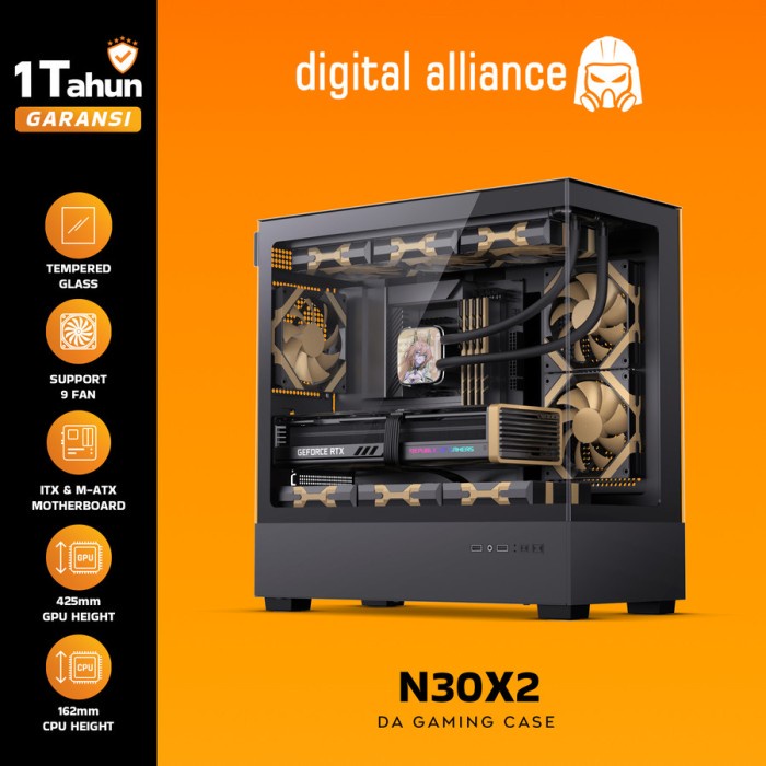 Jual Casing Digital Alliance N30X - ATX Free 3 Fan - Casing DA N30X ATX ...