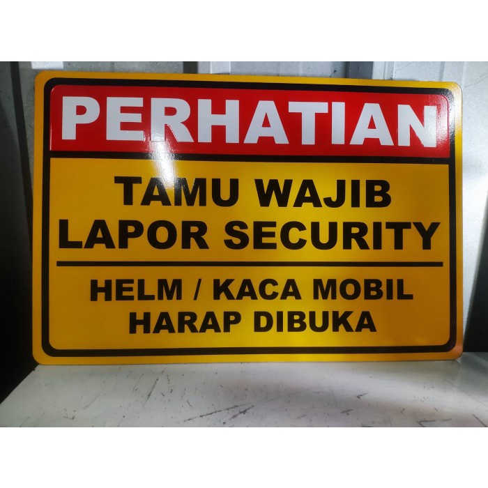 Jual Agen Bangunan - Rambu Lapor Security 40Cm X 60Cm, 35Cm X 50Cm ...