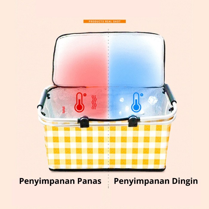 Jual Tas Piknik Portable Keranjang Piknik Lipat Tas Kemah Aluminium ...