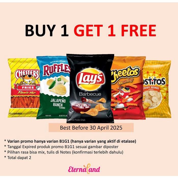 Jual ( ITEM SNACKS) CHEETOS, CHESTER, FUNYUN, RUFFLES - SESUAI GAMBAR ...