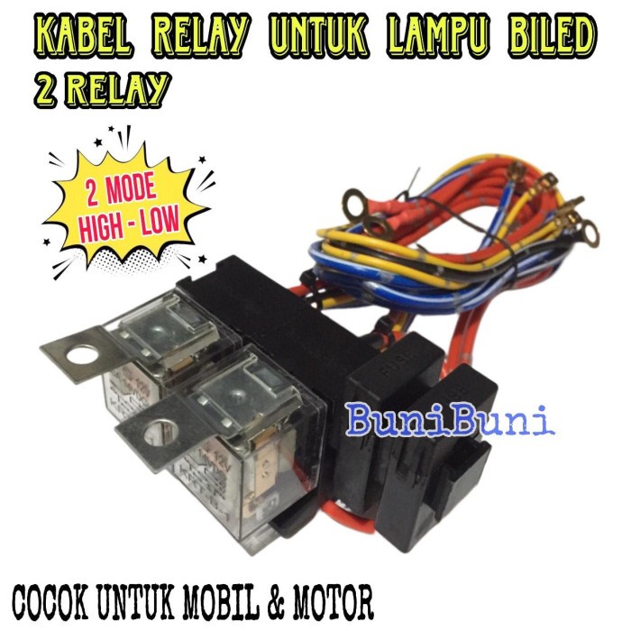 Jual Kabel Relay Lampu Tembak Biled Projie Tipe 2 Mode High Low Untuk ...