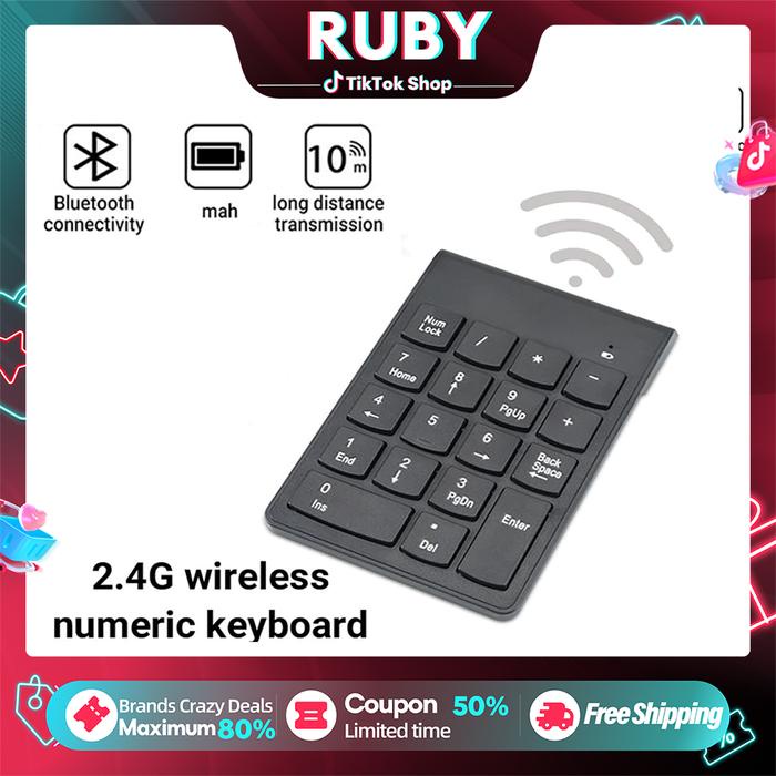 Jual Wireless Keypad Numeric / Keyboard Numeric Wireless Universal 18 ...