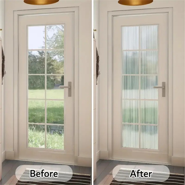 Jual (Expert) Sticker Kaca Fluted Moru 3D Reeded Glass Sticker ...