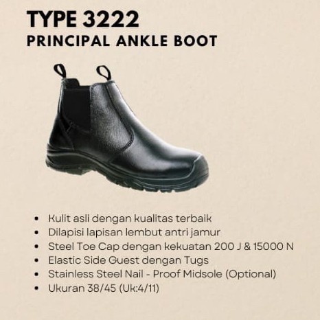 Jual SAFETY SHOES DR OSHA PRINCIPAL ANKLE BOOT 3222 SNI ISO | Shopee Indonesia