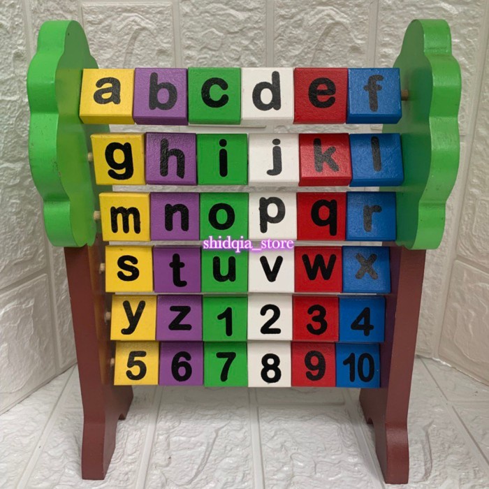 Jual FREE ONGKIR Mainan Kayu edukasi anak (APE) - wooden block Sempoa ...