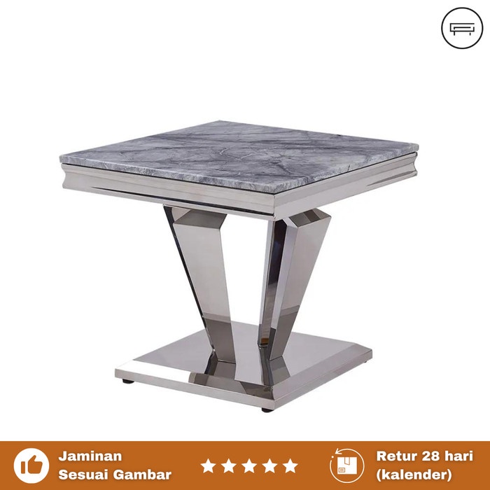 Jual Side Table Modern Minimalis Stainless dan Marmer - Meja Tamu Teras ...