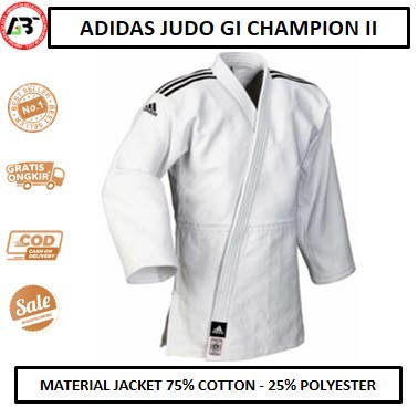 Jual ADIDAS Judo Gi Champion II - IJF Approved - White ( 165 - 190 ) | Shopee Indonesia