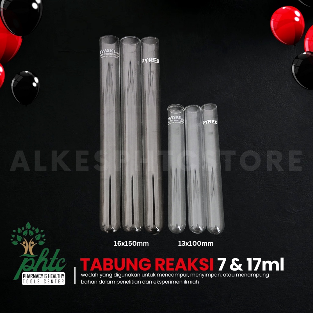 Jual TABUNG REAKSI KACA PYREX 17ML DAN 7ML HAPPY SHOPPING :) | Shopee ...