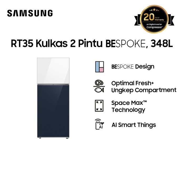 Jual Samsung RT35 RT35CB56408ASE Kulkas 2 Pintu Ungkep Compartment 348L ...