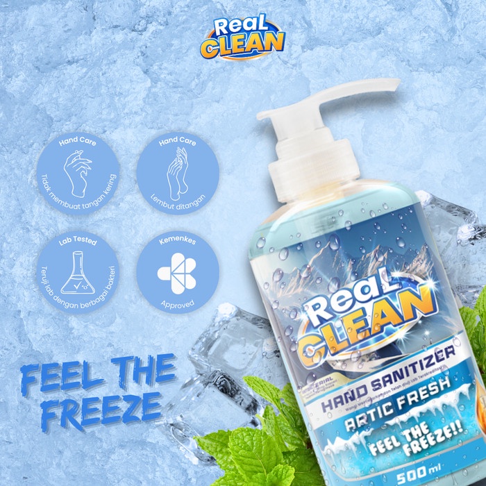 Jual Real Clean Hand Sanitizer Cair Artic Fresh 1Liter-Sanitizer ...