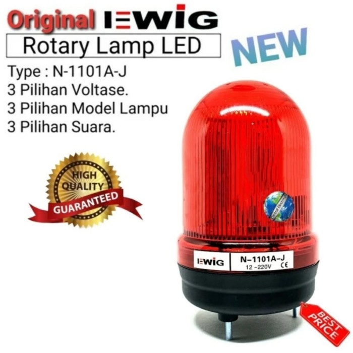 Jual Lampu Rotary+Sirine Ewig N-1101A-J Warning Light + Buzzer 3,5Inch | Shopee Indonesia