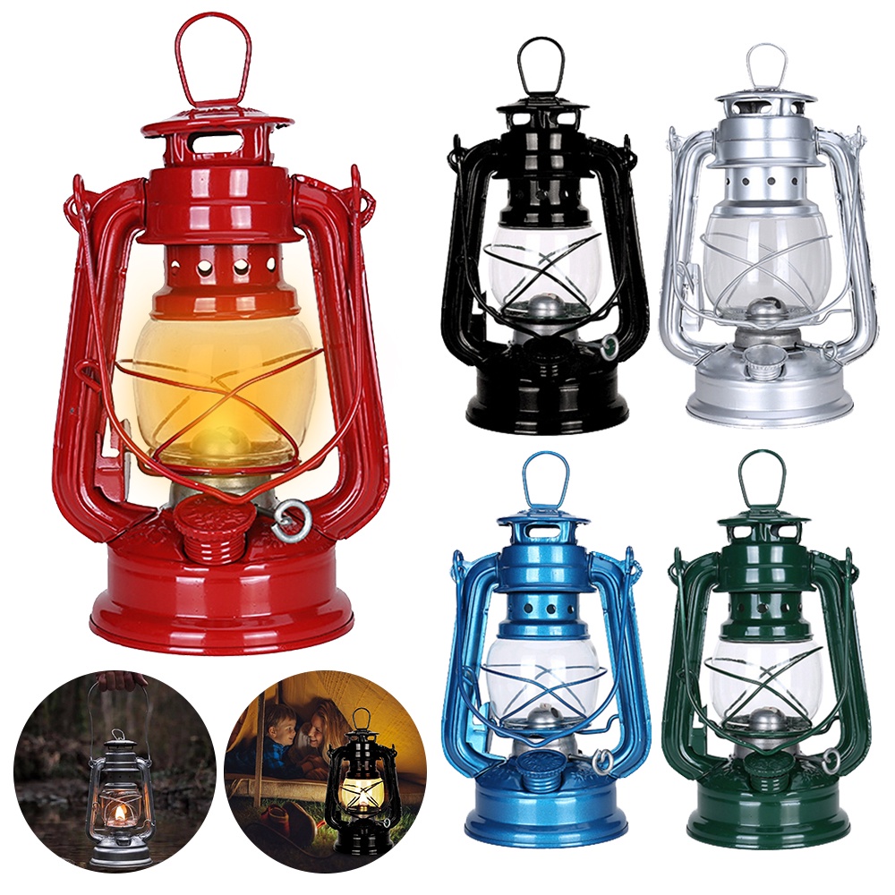 Jual Vintage Oil Burning Lantern Metal Kerosene Lantern Hurricane Table ...