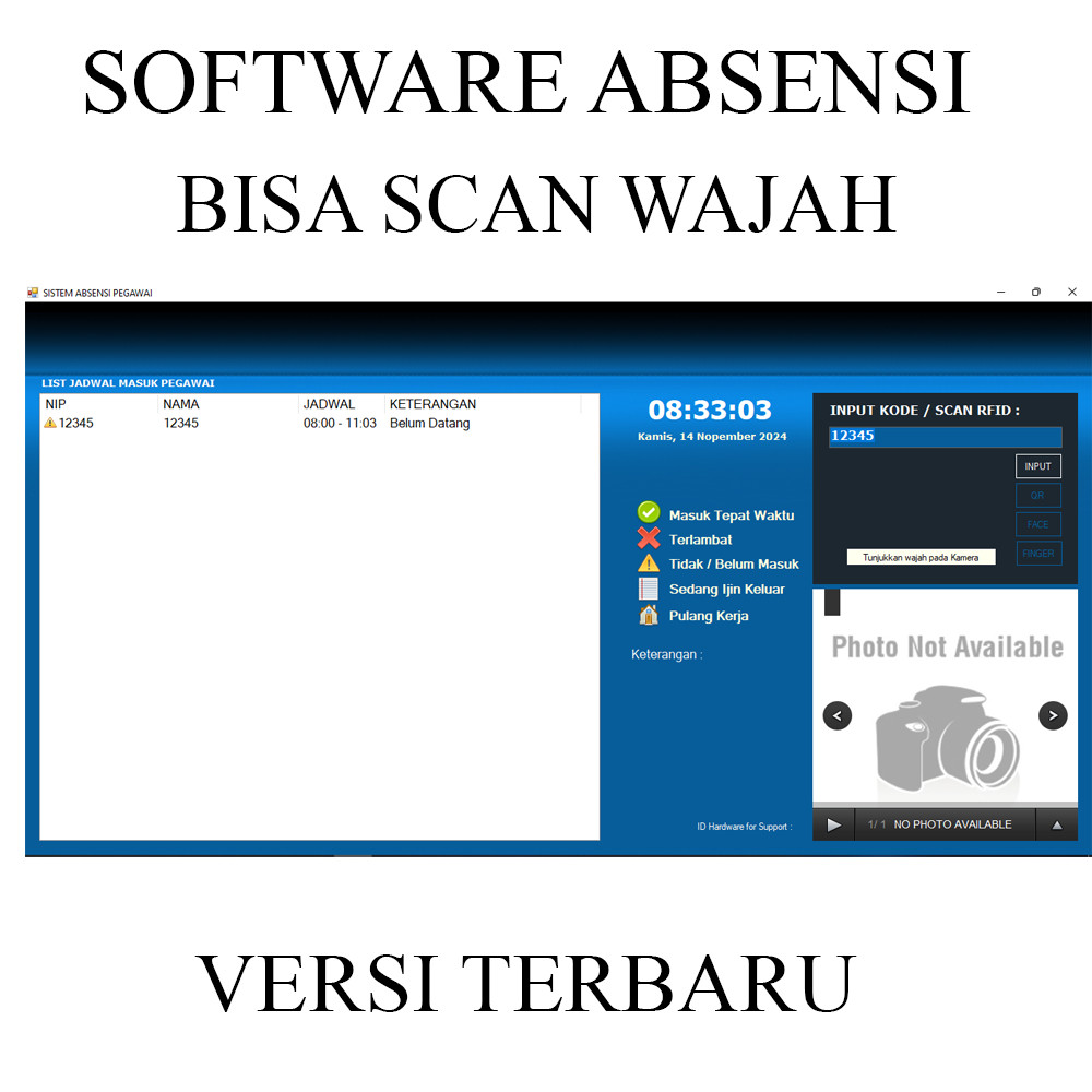 Jual Software aplikasi absensi karyawan Scan Wajah dan RFID terbaru | Shopee Indonesia
