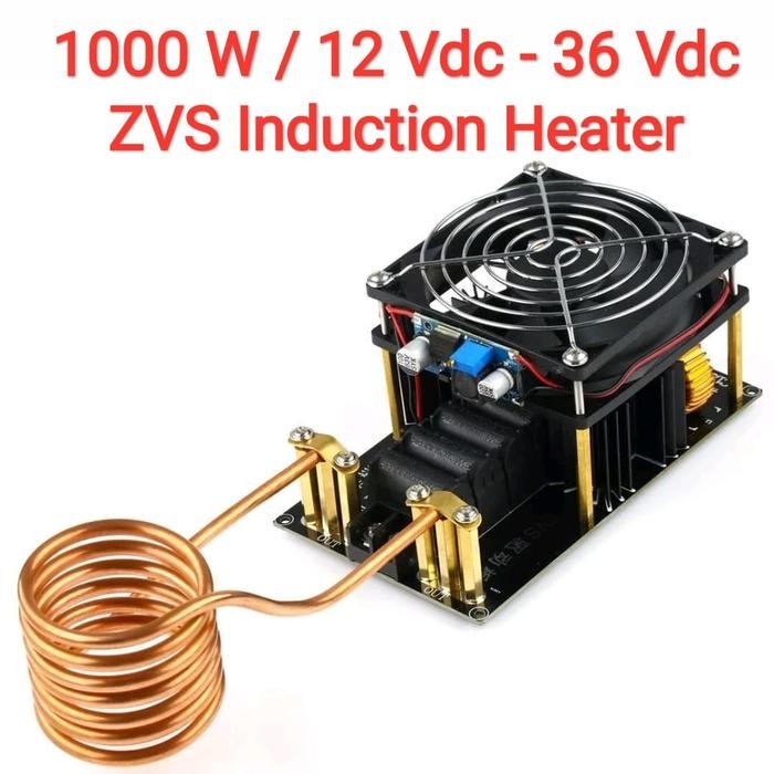 Jual 12Vdc~36Vdc/1000W - ZVS Induction Heater Pemanas Induksi + Cooling Fan | Shopee Indonesia