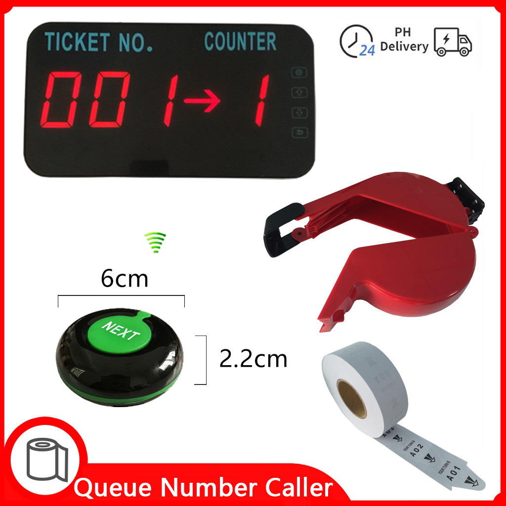 Jual Take A Number System Queue Wireless Calling System Bank With Ticket Dispenser Loud Speaker ...