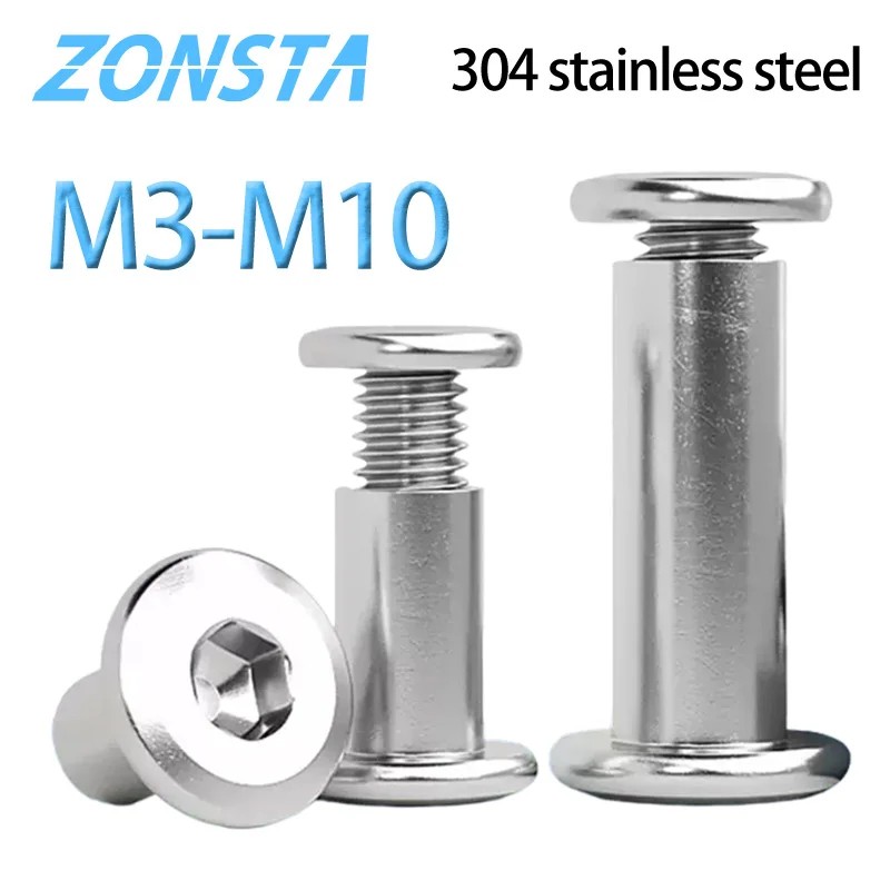 Jual M3 M4 M5 M6 M8 M10 304 Stainless Steel Flat Hex Hexagon Socket Head Furniture Rivet ...