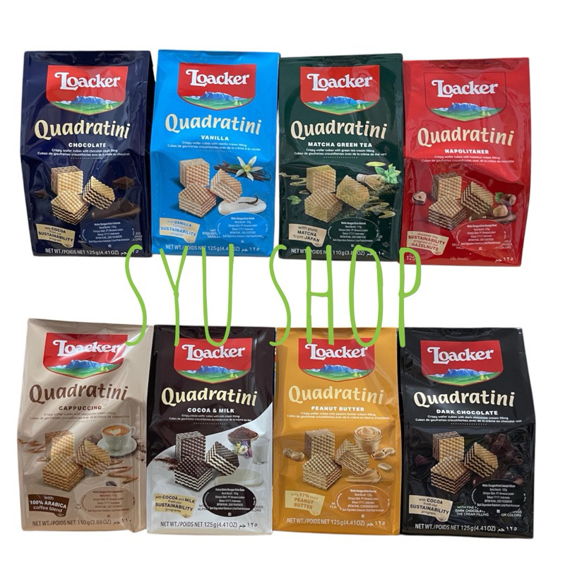 Jual Loacker quadratini 125 gr napolitaner dark chocolate cocoa milk ...