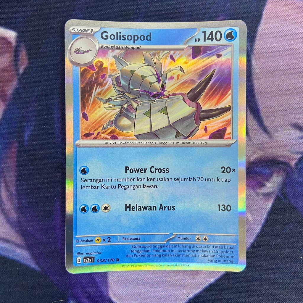 Jual pokemon (ID) golisopod - SV3s 038/170 - R | Shopee Indonesia