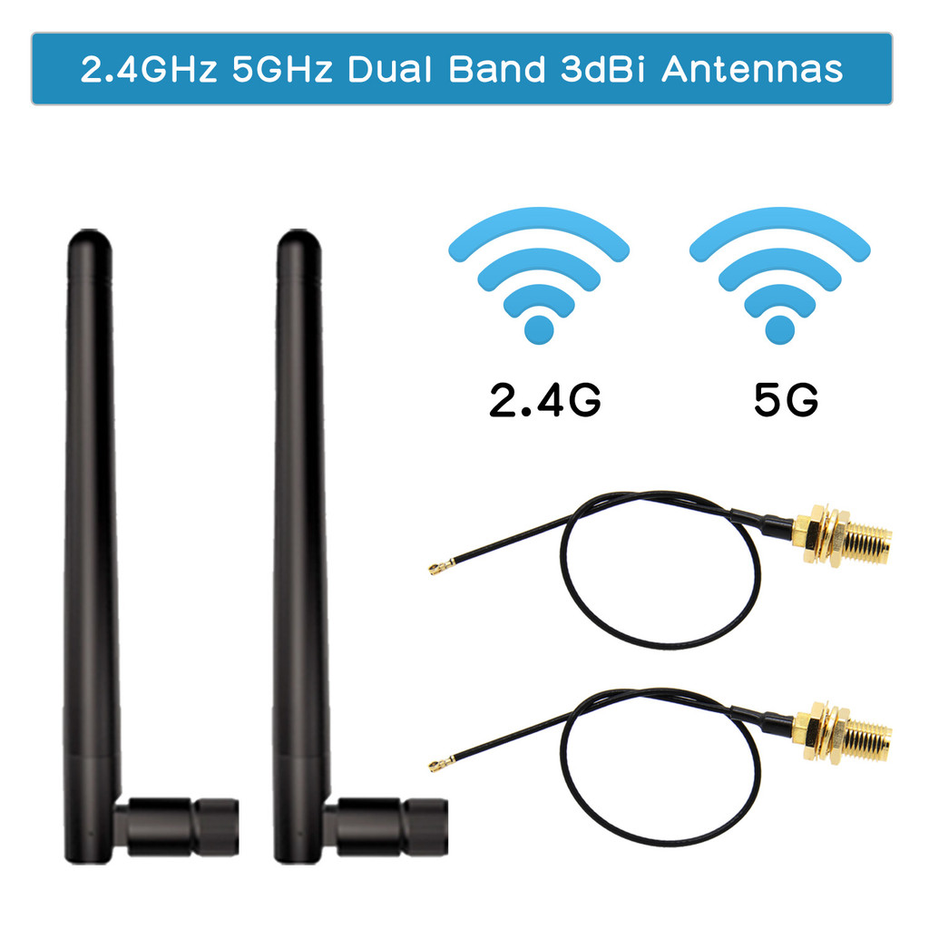 Jual NEW NVIDIA Jetson Xavier NX M.2 NGFF Card Dual Band WiFi Antenna ...