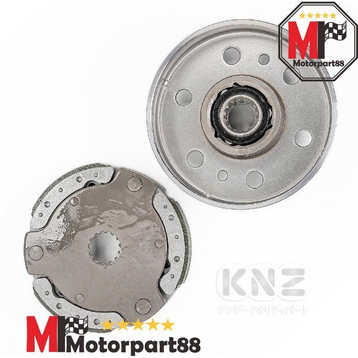 Jual Lonceng Mangkok + Kampas Ganda Kopling Set Assy Jupiter Z Vega R New Gigi 18T 5Tp Knz ...