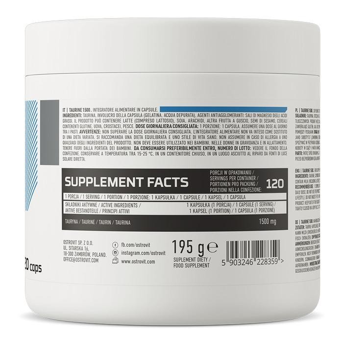 Jual OstroVit Taurine 1500mg 120 Kapsul Suplemen Vitamin Obat Fitness ...