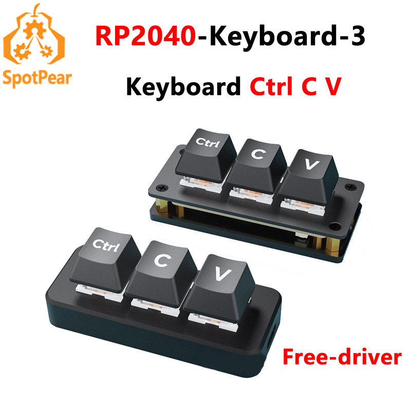 Jual BEST SELLER Raspberry Pi PICO RP2040 Shortcut Keyboard Lazy Keyboard 3key Ctrl C V COPY ...