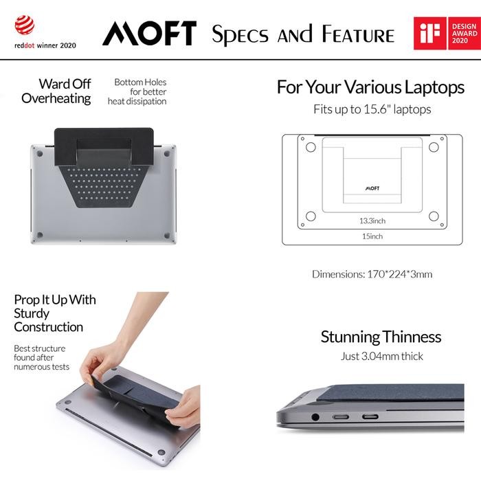 Jual MOFT ADHESIVE Invisible Laptop Stand | Shopee Indonesia