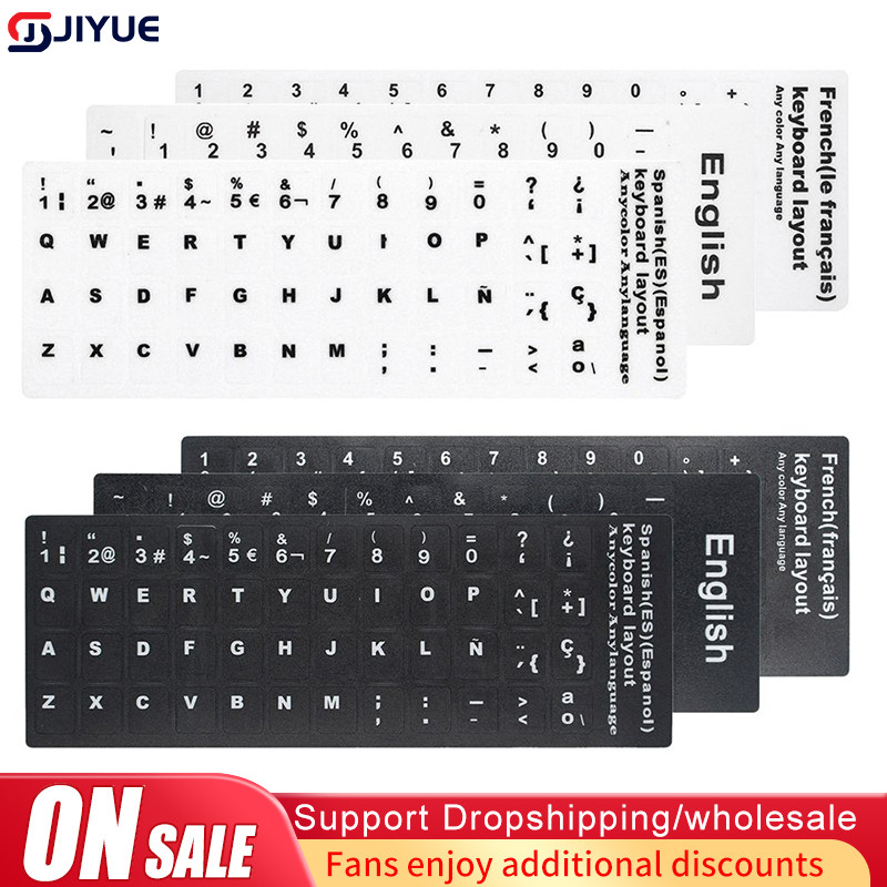 Jual Multi-language Keyboard Stickers Spanish/English/Russian/Deutsch ...