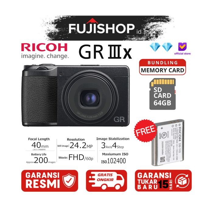 Jual Cam- Ricoh Gr Iiix Ricoh Gr Iii X Ricoh Gr 3 X Kamera Pocket Garansi Resmi | Shopee Indonesia