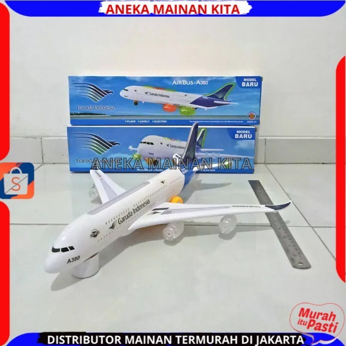 Jual Mainan Anak Miniatur Pesawat Terbang Airbus A380 Garuda Indonesia Citilionk Lion Air Batik ...