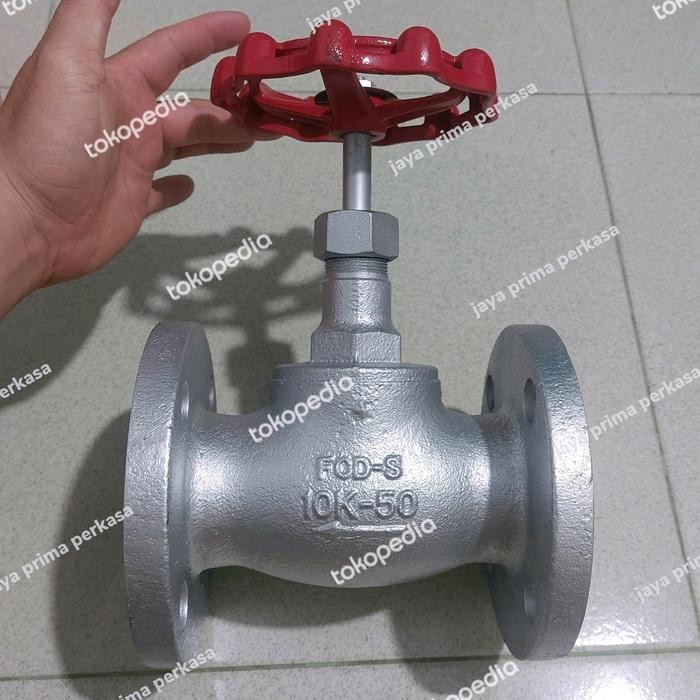 Jual Globe Valve Kitz 2" inch Steam Jis 10K Cast iron DN 50 FCD-S Kode ...