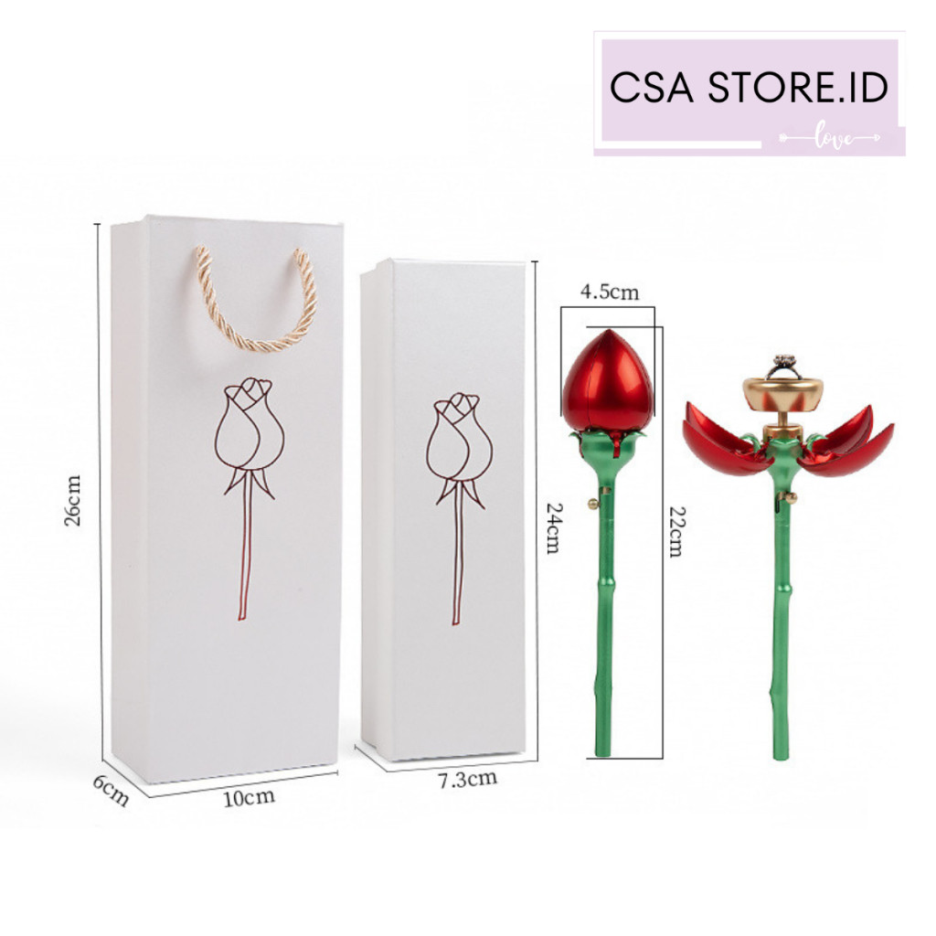 Jual Furni Clasic Flower Promise Ring Hidden Jewelry Box - Bunga Cincin ...