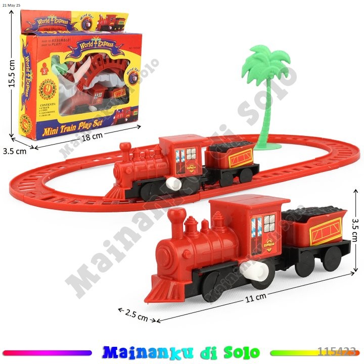 Jual [Mainanku] Mainan Kereta Api W/U Mini Train Play Set | Shopee ...
