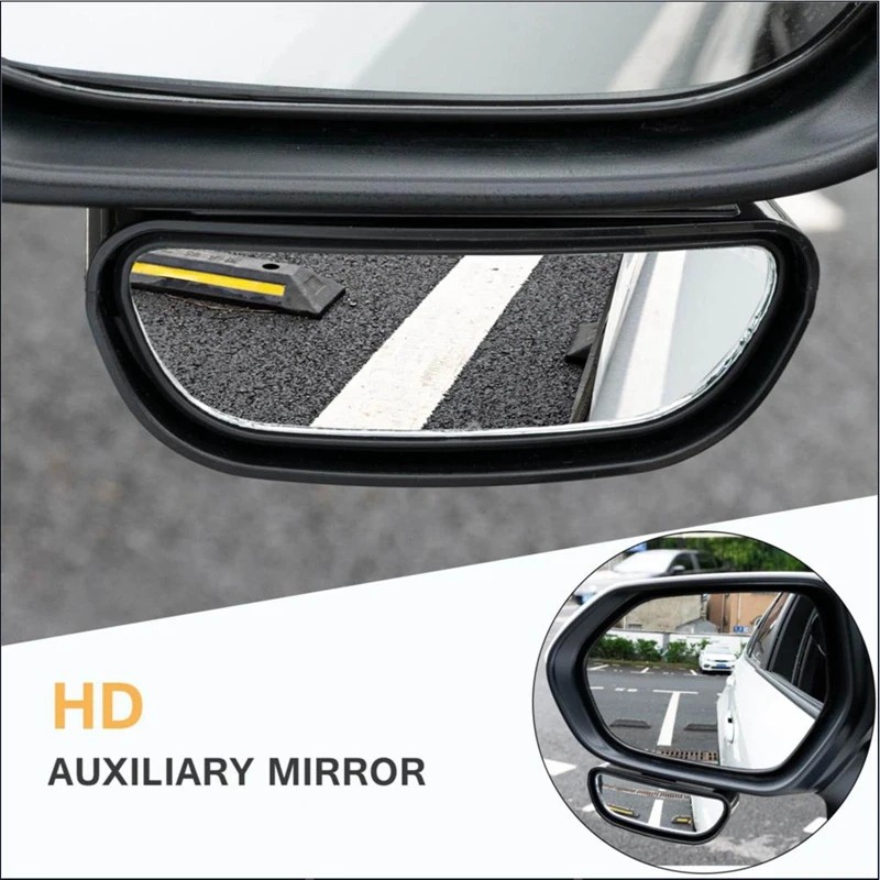 Jual 360 Degree Adjustable Wide Angle Side Rear Mirror Blind Spot ...