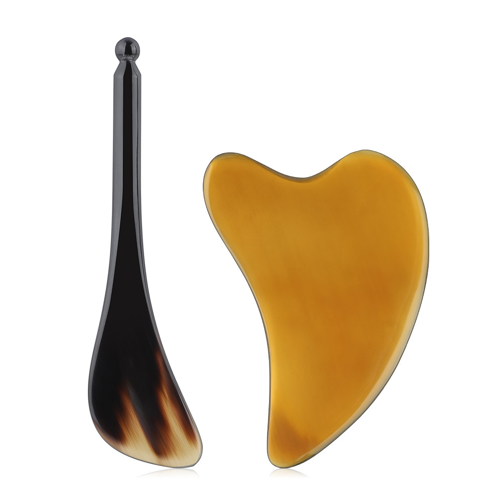 Jual Horn Heart Scraping Board Set Massage Tendon Stick Lifting Facial ...