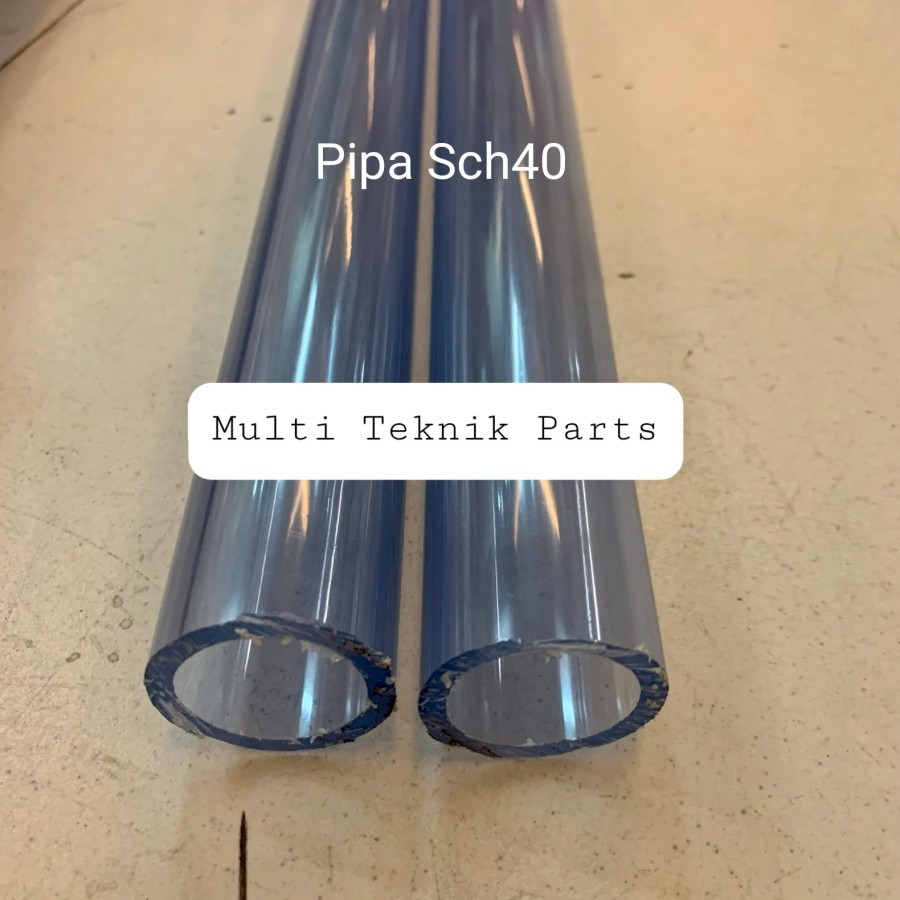 Jual Pipa pvc clear sch40 1/2" inch / Pipa pvc bening transparan 50cm ...