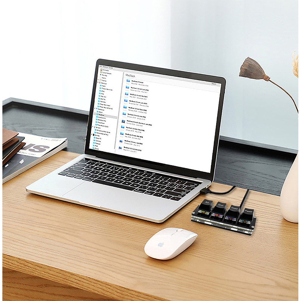 Jual Mini 4 Key Select All Cut Copy Paste Macro Pad Ctrl A X C V Shortcut One Handed Keyboard