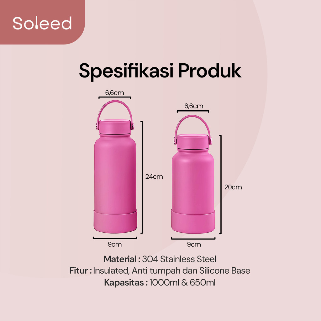 Jual SOLEED Tumbler Thermos Ace Botol Minum Travel Double Wall ...