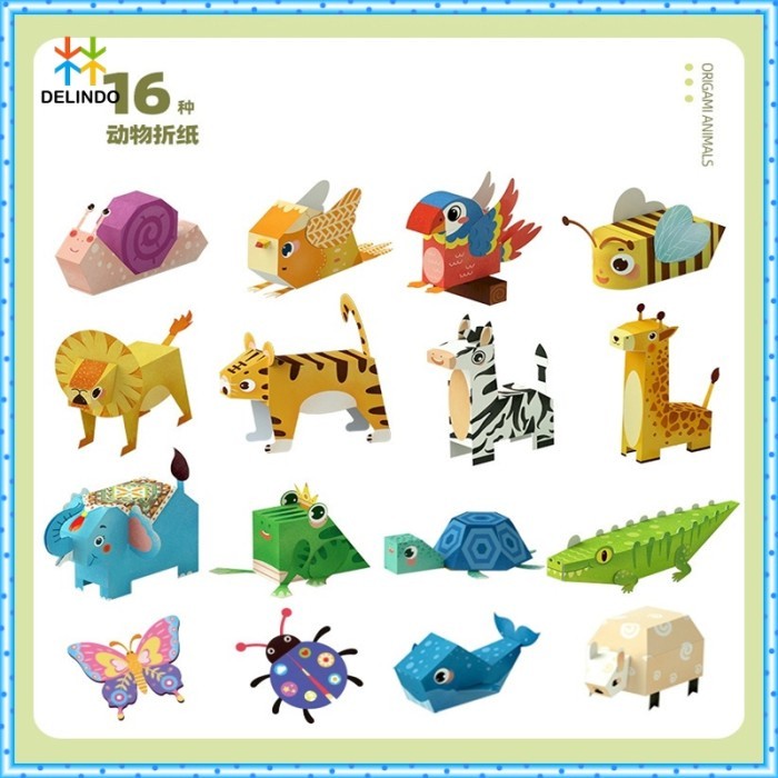 Jual Mainan 3d Paper Craft Kertas Origami DIY Tempel Lipat 3 Dimensi ...
