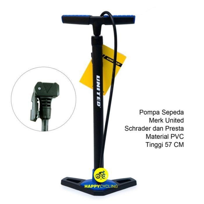 Jual POMPA ANGIN BAN SEPEDA UNITED PM-1100 FLOOR PUMP POMPA MOTOR MOBIL ...