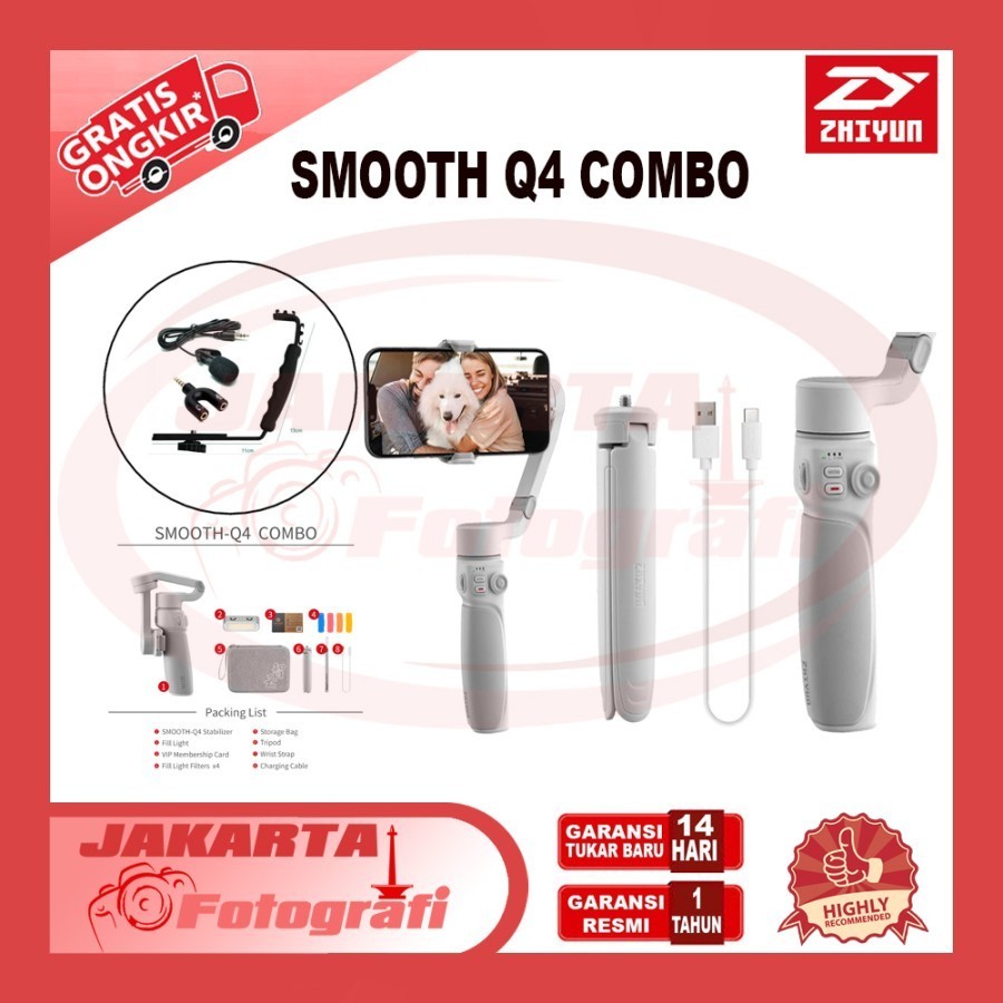 Jual ZHIYUN SMOOTH Q4 COMBO SMARTPHONE GIMBAL STABILIZER 100% ORIGINAL | Shopee Indonesia