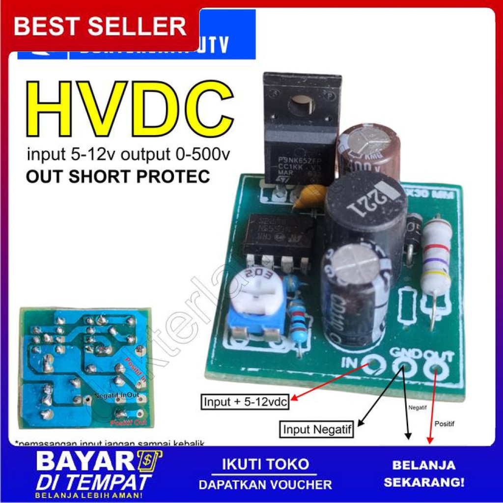 Jual FREE ONGKIR MODUL HVDC STEP UP DC KE 0-500VDC BISA COD | Shopee Indonesia