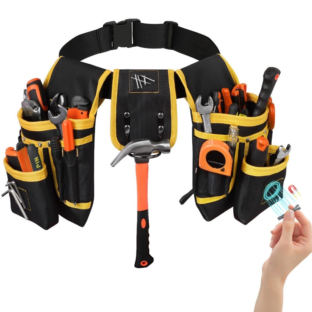 Jual Tool Belt UUP Magnetic Tool Pouch with 26 Pockets Heavy Duty Tool ...
