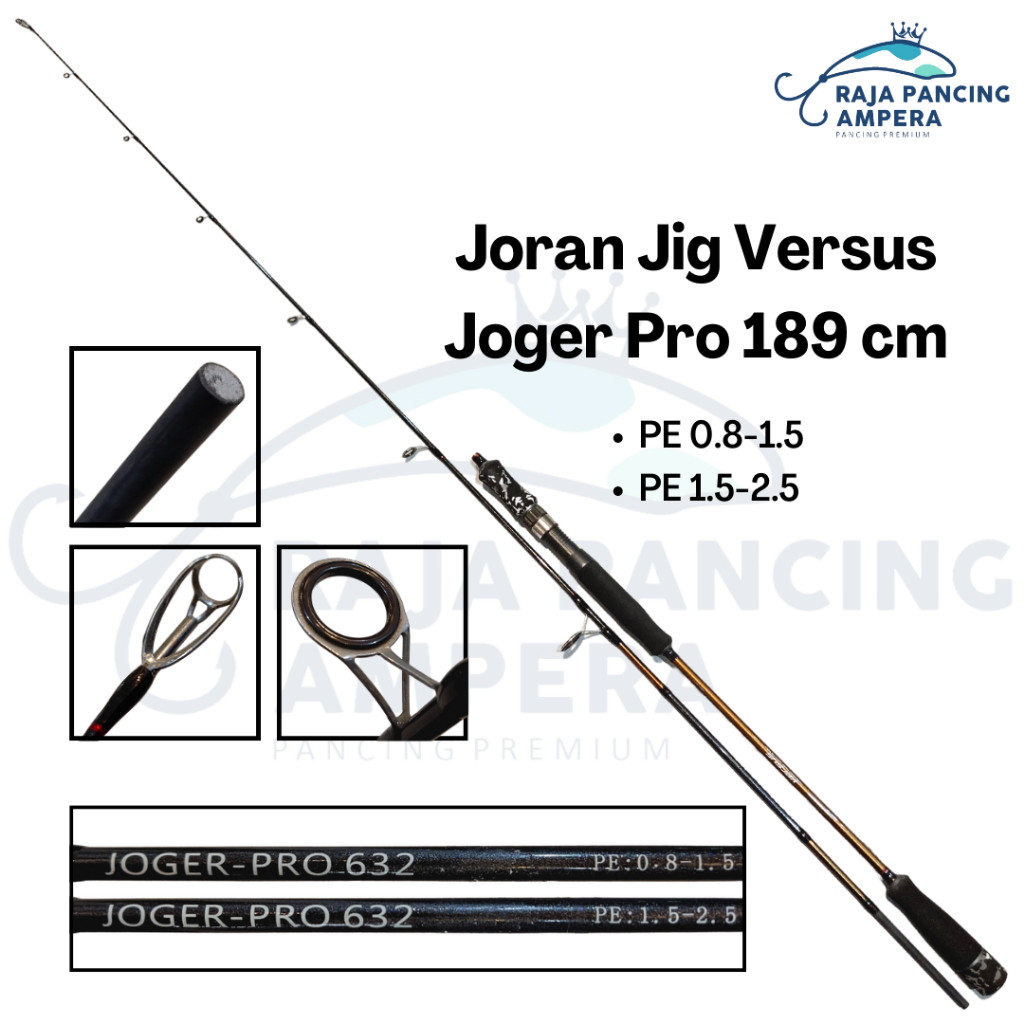 Jual Joran Jigging Versus Joger Pro 189 cm Stik untuk Mancing Kedalaman ...