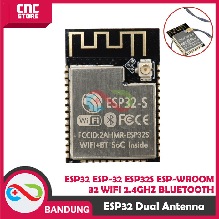 Jual JTTOP" ESP32 ESP-32 ESP32S ESP-WROOM-32 WIFI 2.4GHZ BLUETOOTH DUAL ANTENNA | Shopee Indonesia