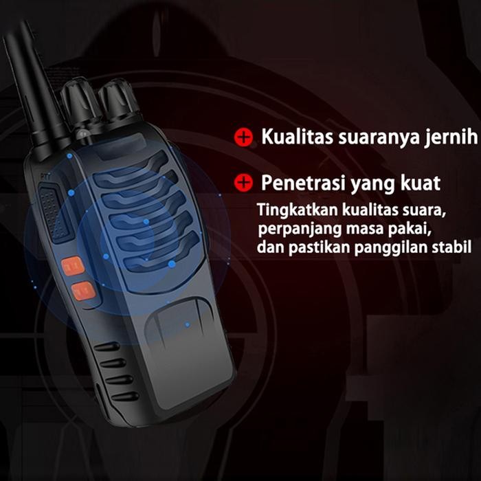Jual JTTOP" WALKIE TALKIE JARAK JAUH 10KM(MAX) 2800MAH HT WLAN UHF 2 ...